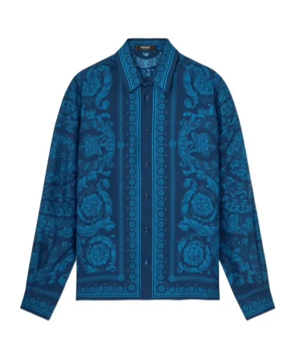 Versace Barocco-printed Long-sleeved Shirt