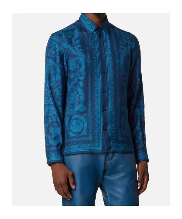 Versace Barocco-printed Long-sleeved Shirt