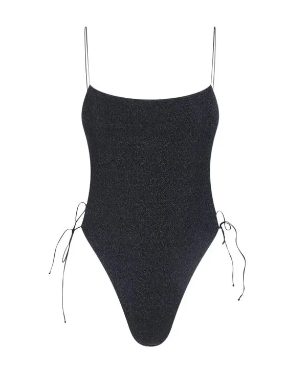 Oseree Lurex One-piece Swimsuit - Black