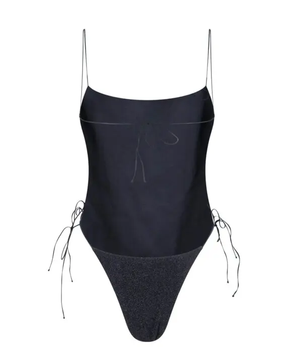 Oseree Lurex One-piece Swimsuit - Black