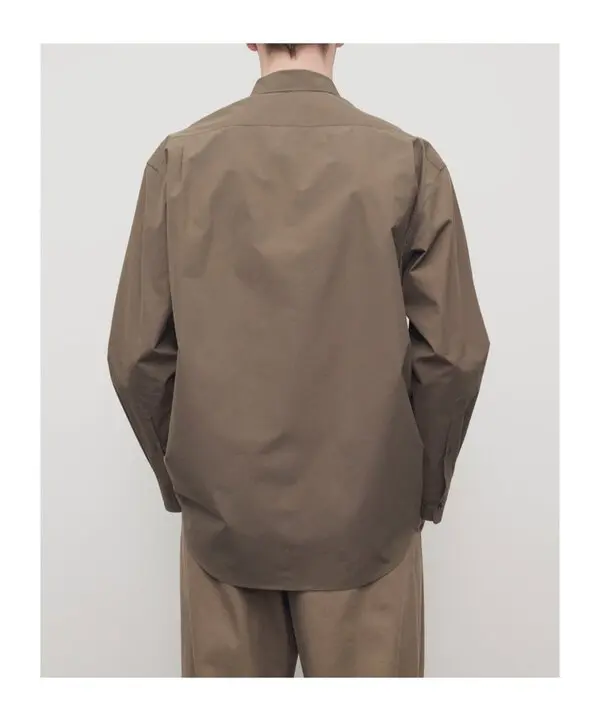 THE ROW Nilo Poplin Shirt - Nut Brown