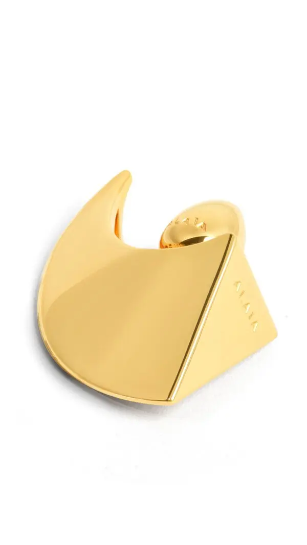 Alaïa Sculptural Pyramid Earrings With Logo Detail