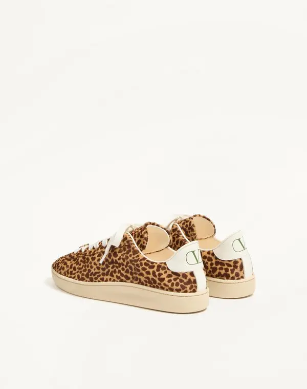 Valentino Garavani Leopard Print Lace-up Sneakers