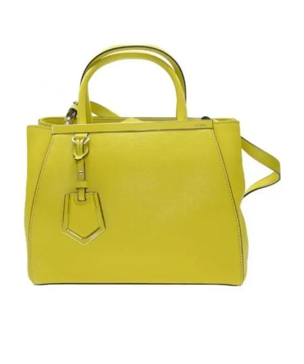 Fendi Logo Handbag - Yellow