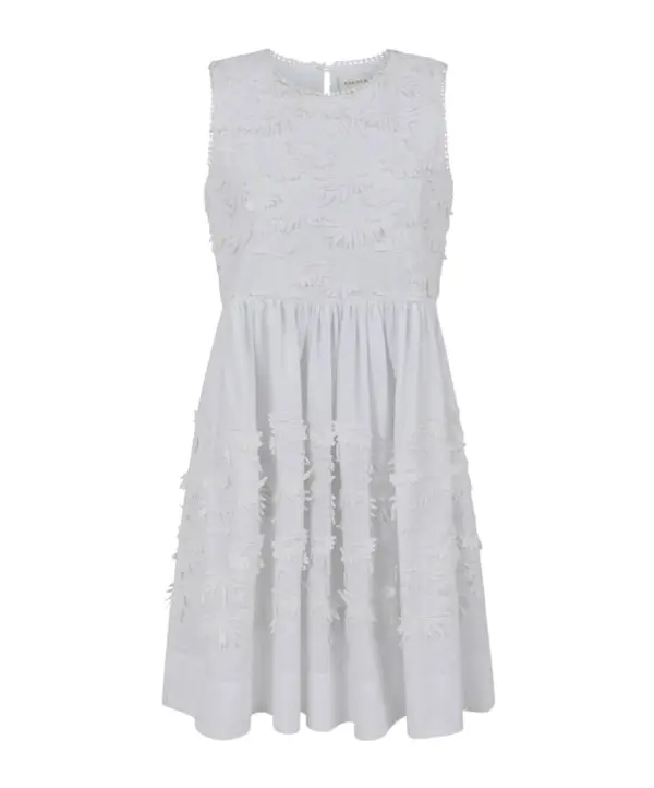 P.a.r.o.s.h Sleeveless Embroidered Round Neck Dress