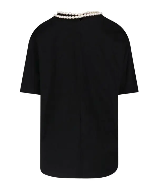 Junya Watanabe Short Sleeve Top With Pearl Embellishment