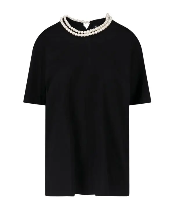 Junya Watanabe Short Sleeve Top With Pearl Embellishment - No