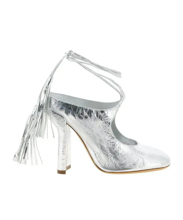 Dries Van Noten Laminated Tassel Mules