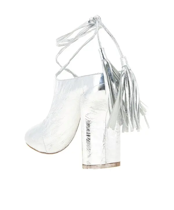 Dries Van Noten Laminated Tassel Mules