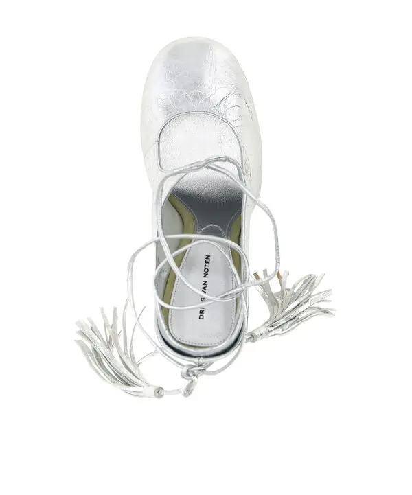 Dries Van Noten Laminated Tassel Mules