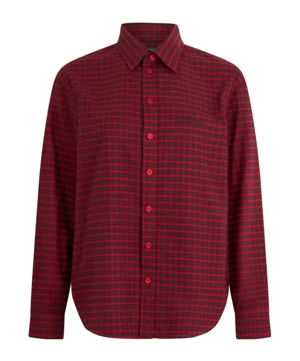 Balenciaga Checkered Long-sleeve Shirt