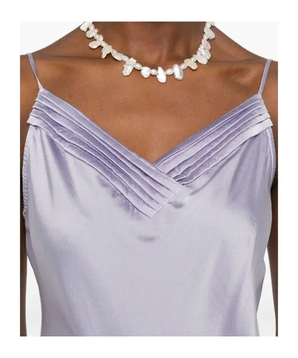 FORTE_FORTE V-neck Ruched Bodysuit