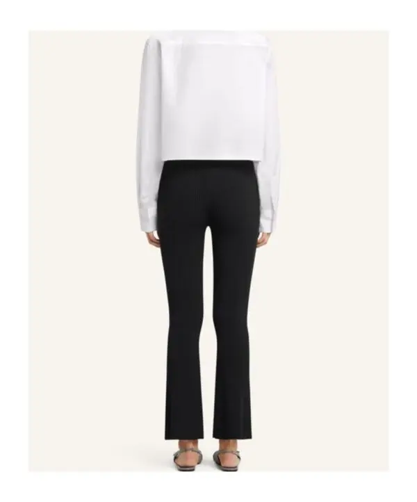 COURREGES Courrèges Belted Rib-knit Flare Trousers