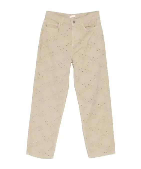 Liu Jo Floral Print Trousers - Nude