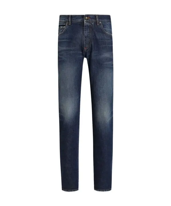 Dolce & Gabbana Slim-fit Washed Jeans - Black