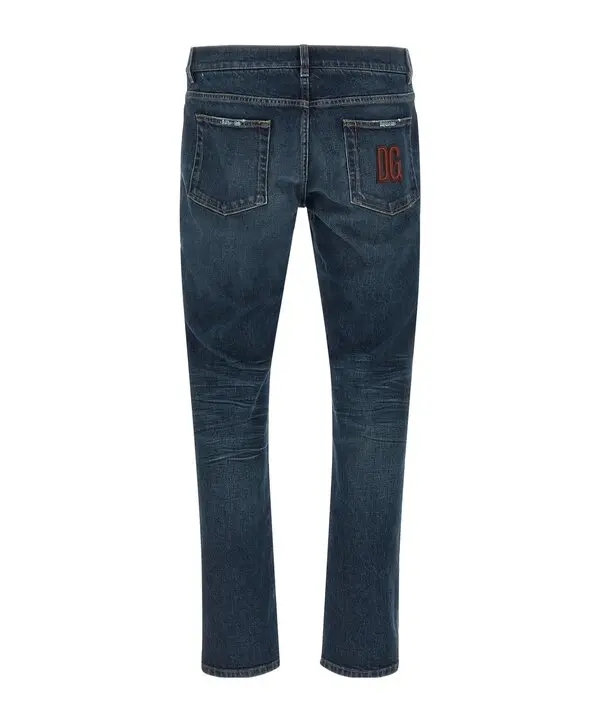 Dolce & Gabbana Logo Patch Jeans