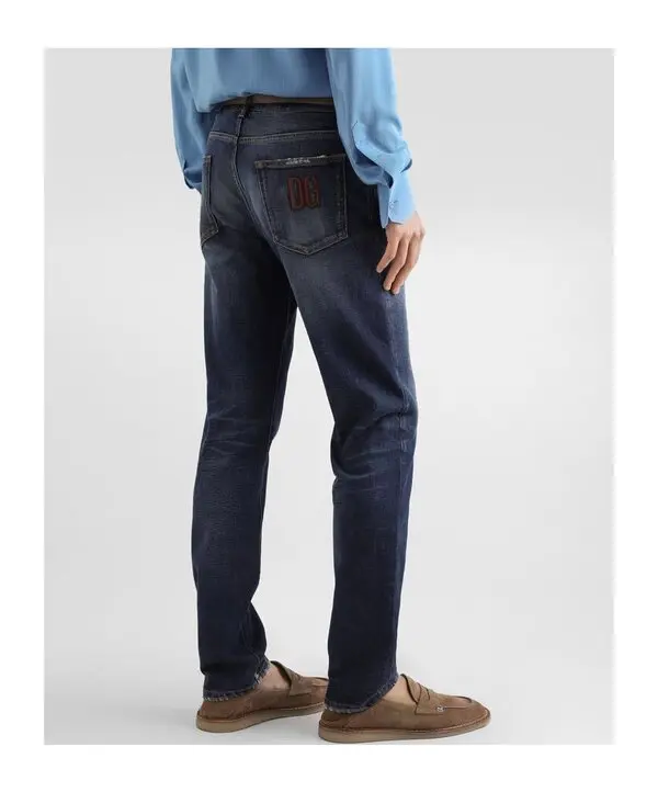 Dolce & Gabbana Logo Patch Jeans