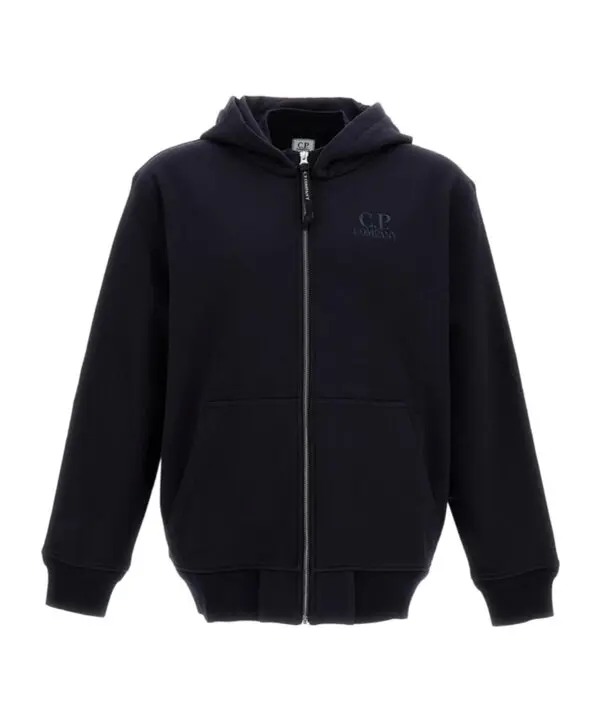 C.P. COMPANY Logo Zip-up Hoodie