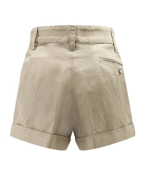 Aspesi Pleated Cuffed Shorts - Nude