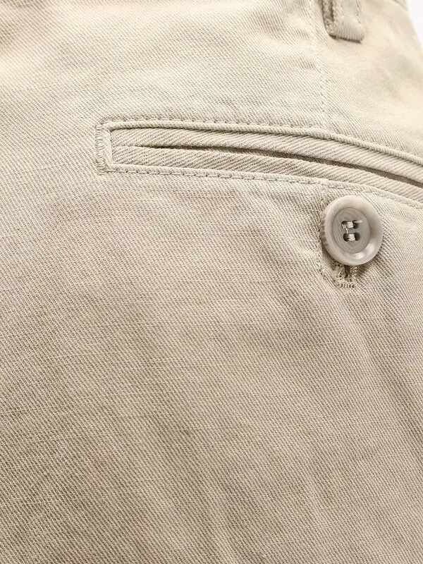Aspesi Pleated Cuffed Shorts - Nude