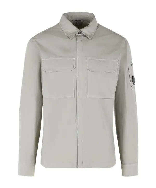 C.P. COMPANY Lens Button-up Overshirt - Gray