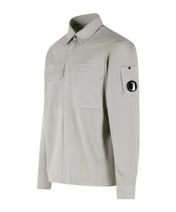 C.P. COMPANY Lens Button-up Overshirt - Gray