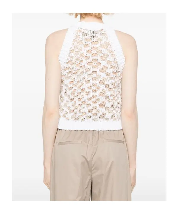 Peserico Open-knit Sleeveless Top