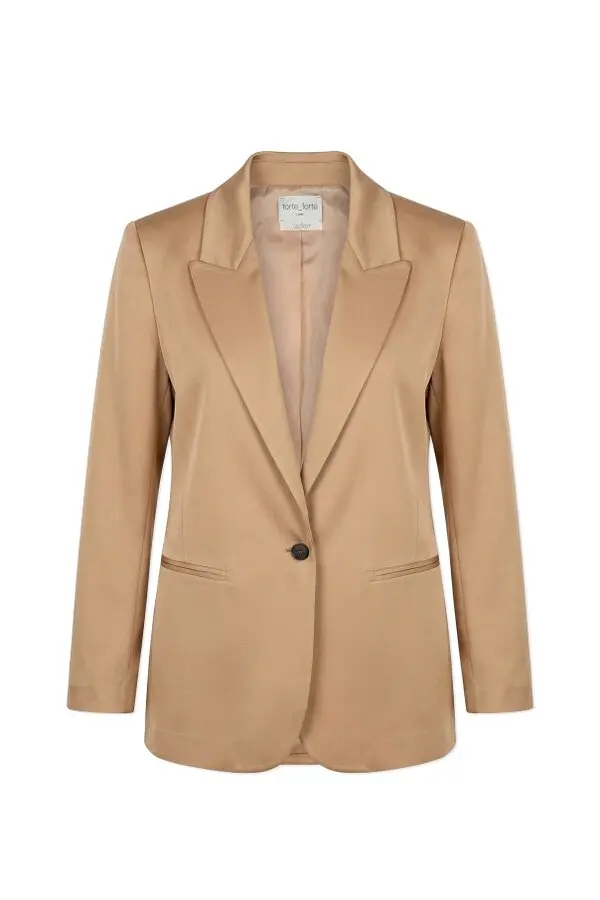 FORTE_FORTE Patch-pocket Blazer - Nude
