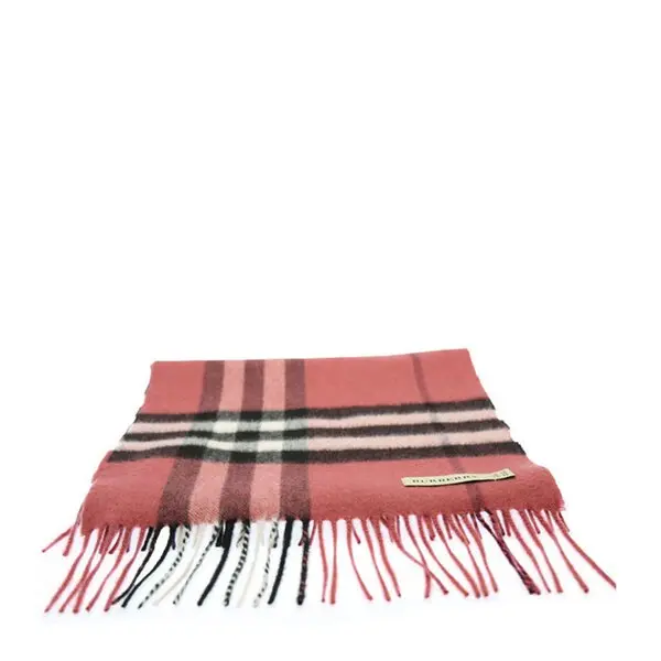 Burberry Plaid Detail Scarf - Red