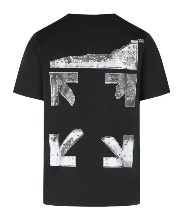 Off-White Logo Printed Crewneck T-shirt - Black