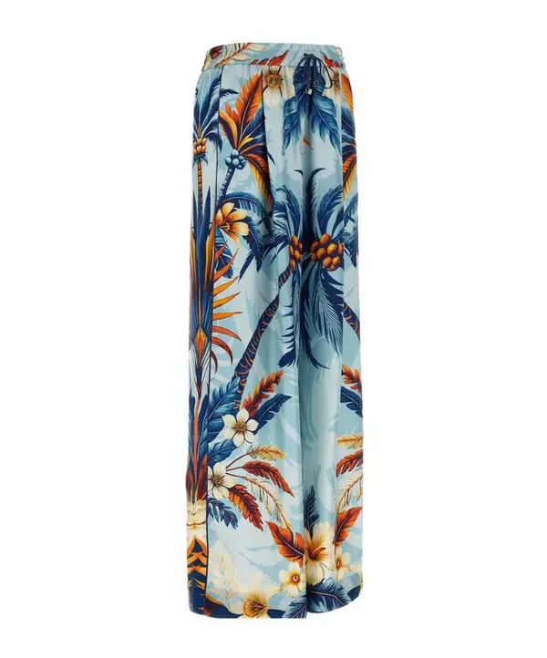F.R.S FOR RESTLESS SLEEPERS Palm Print Wide-leg Trousers
