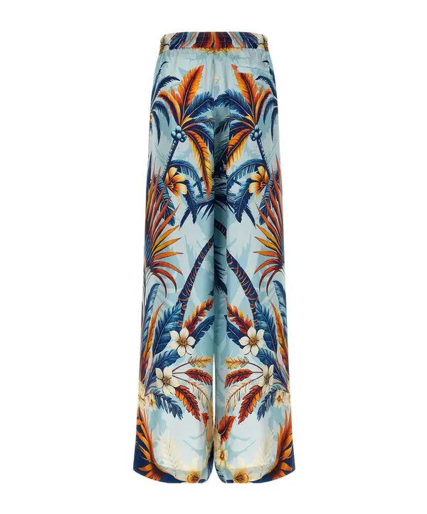 F.R.S FOR RESTLESS SLEEPERS Palm Print Wide-leg Trousers