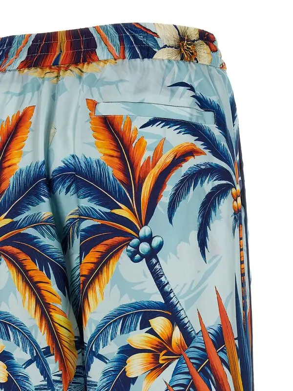 F.R.S FOR RESTLESS SLEEPERS Palm Print Wide-leg Trousers
