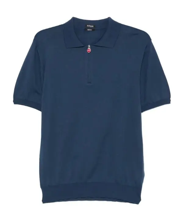 Kiton Short-sleeved Zip-up Polo Shirt