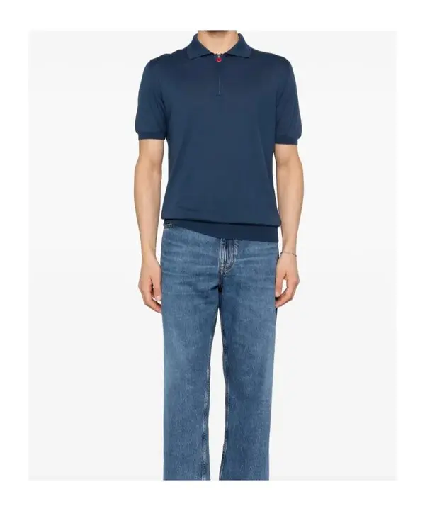 Kiton Short-sleeved Zip-up Polo Shirt