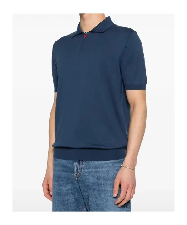 Kiton Short-sleeved Zip-up Polo Shirt