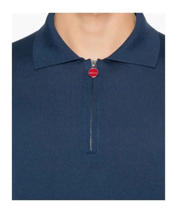 Kiton Short-sleeved Zip-up Polo Shirt