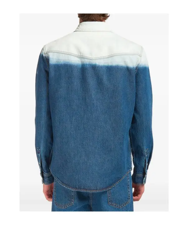 Marni Dip-dye Curved Hem Denim Shirt