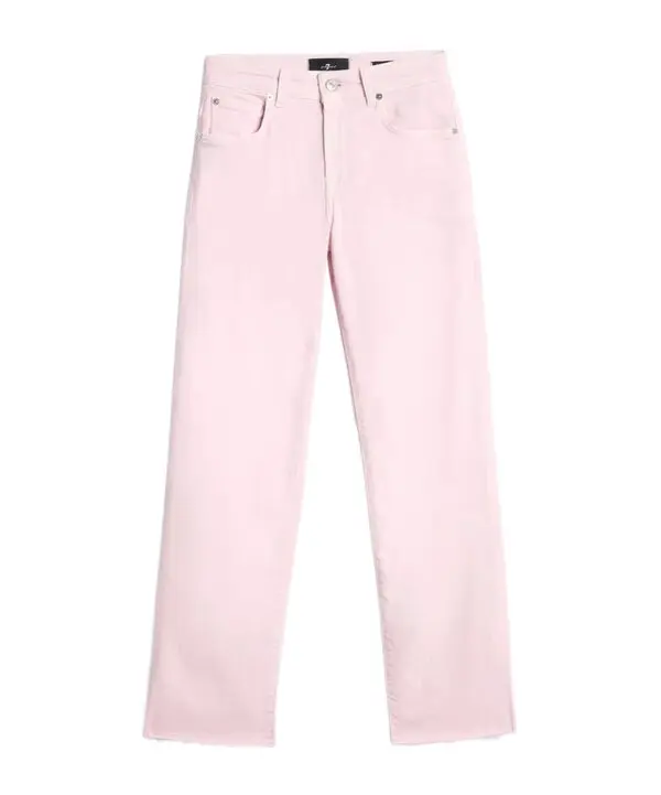 7 For All Mankind Calie Straight Ankle In Left Hand - Rosy
