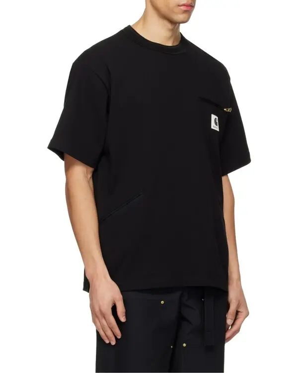 Sacai X Carhartt Wip Jersey T-Shirt - Black - 16% Off | Editorialist