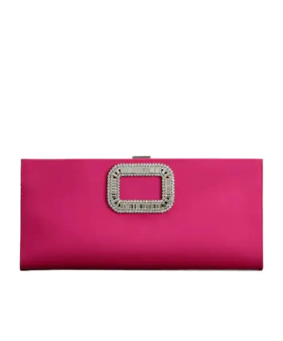 ROGER VIVIER Embellished Clutch Bag - Bordeaux
