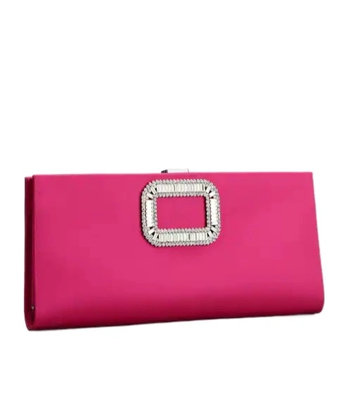 ROGER VIVIER Embellished Clutch Bag - Bordeaux