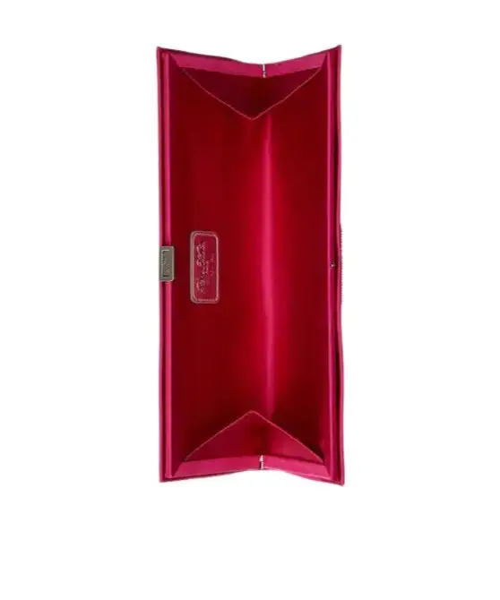 ROGER VIVIER Embellished Clutch Bag - Bordeaux