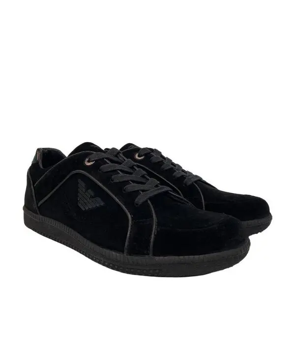 Emporio Armani Logo Detail Sneakers - Black