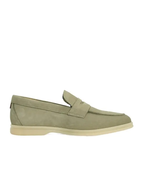 Bally Round Toe Slip-on Casual Loafers - Nude