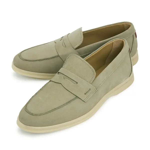 Bally Round Toe Slip-on Casual Loafers - Nude