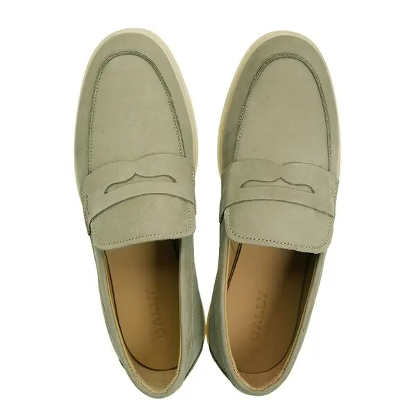 Bally Round Toe Slip-on Casual Loafers - Nude