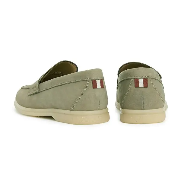 Bally Round Toe Slip-on Casual Loafers - Nude