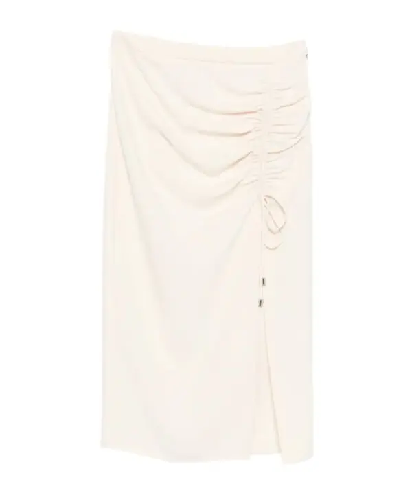 Patrizia Pepe Midi Skirt With Drawstring Detail