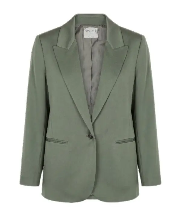 FORTE_FORTE Single-breasted Blazer - Khaki